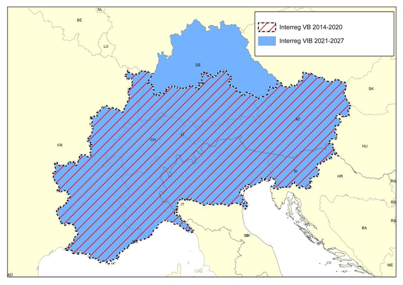Alpine Space comparison map | Discover the key services, thematic ...