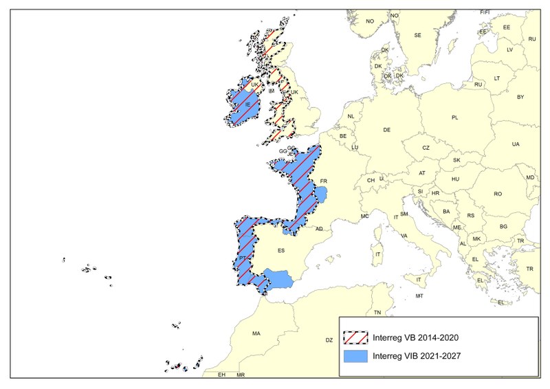 Atlantic Area comparison map | Discover the key services, thematic ...